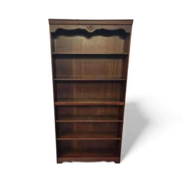 Vintage Rossmore Red Mahogany Tall Open Bookcase / C1970 | Vinterior