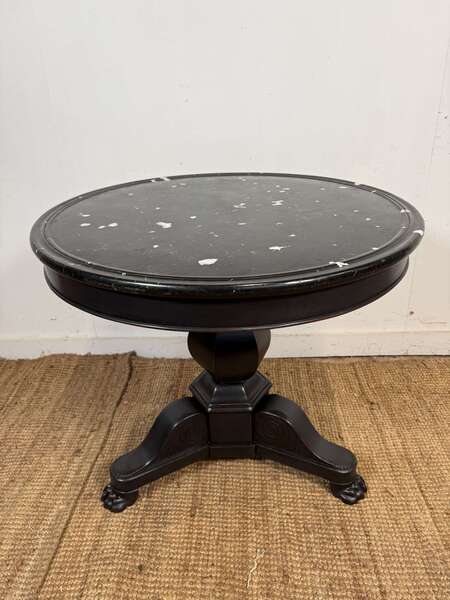 19th Century French Painted Gueridon Table With Original Marble Top ...