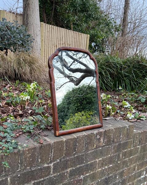 Antique Early Victorian Veneered Dressing Mirror, 19th Century Tabletop ...