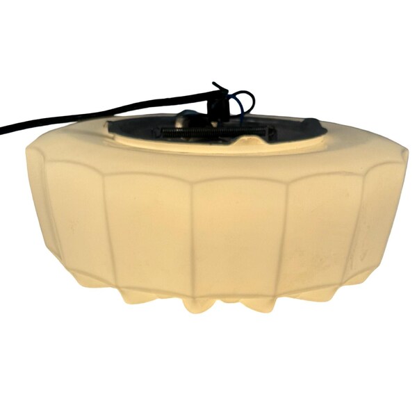 Art Deco (Style) Ceiling Mounted Lamp With Opaline Glass Czechoslovakia ...