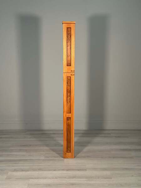 Burr Oak Cotswold School Style Slim Spice Cupboard | Vinterior