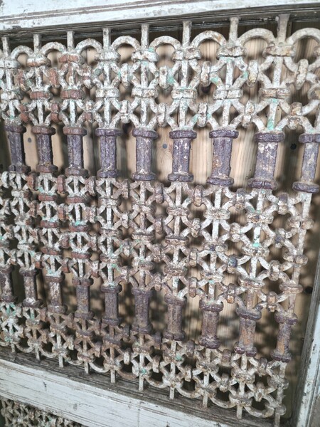 Old Vintage Antique Pair Indian Hardwood Doors Gates With Ironwork Room ...