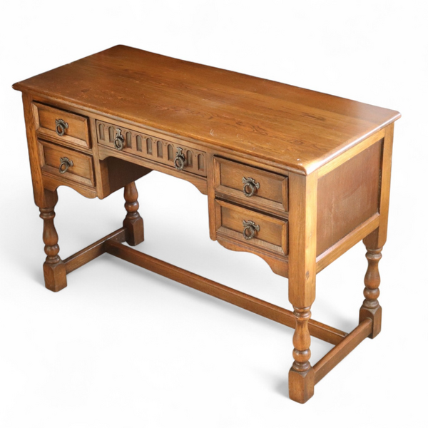 Vintage Old Charm Style Oak Writing Desk | Old Charm | Vinterior