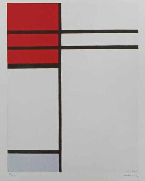 1970s Piet Mondrian Limited Series Lithograph Numbered In Pencil ...