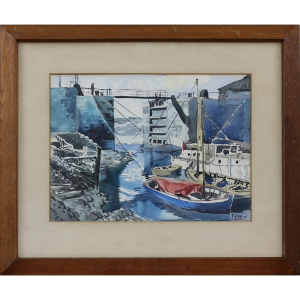 Watercolour On Paper By James McIntosh Patrick. St. Andrews Harbour ...