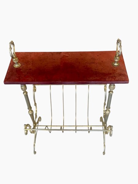 Aldo Tura Design, 1960s Italian, Parchment And Gilded Metal Side Table ...