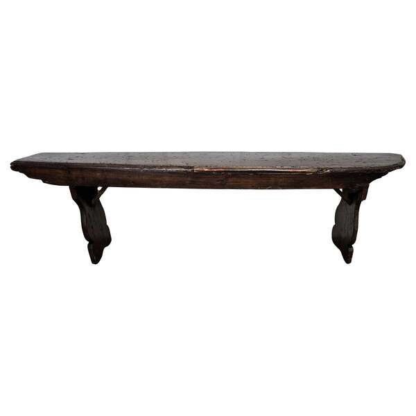 Primitive Rustic Minimal Italian Antique Wooden Bench Side Table ...