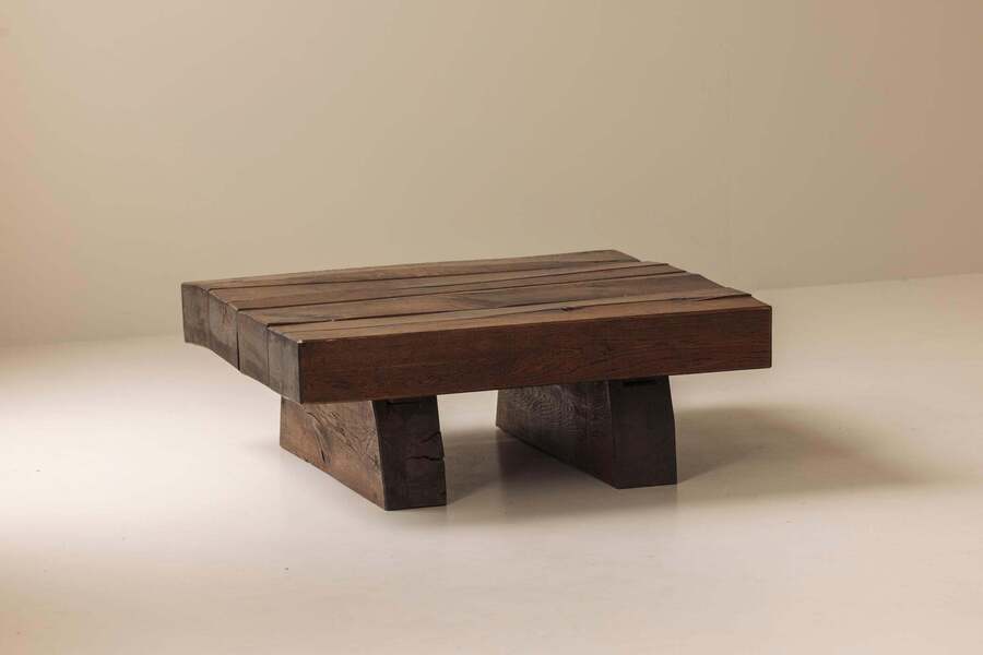 Wabi Sabi French Oak Coffee Table, 1950s | Vinterior