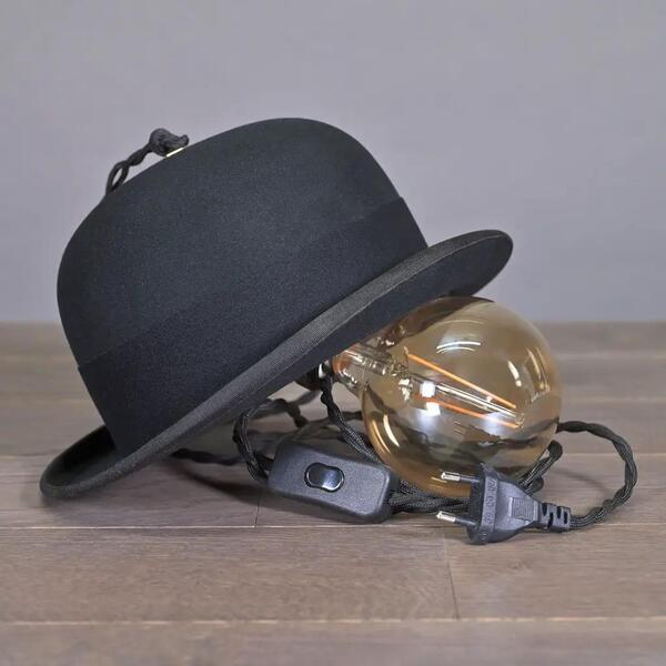 Bowler Hat Pendant Lamp, Vintage English Decorative Style | Vinterior