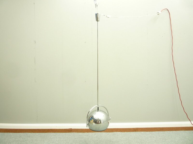 Space Age Chromed Hanging Lamp, 1960s | Vinterior