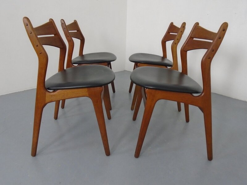 Teak Model 310 Dining Chairs By Erik Buch For Chr. Christensen, Denmark ...