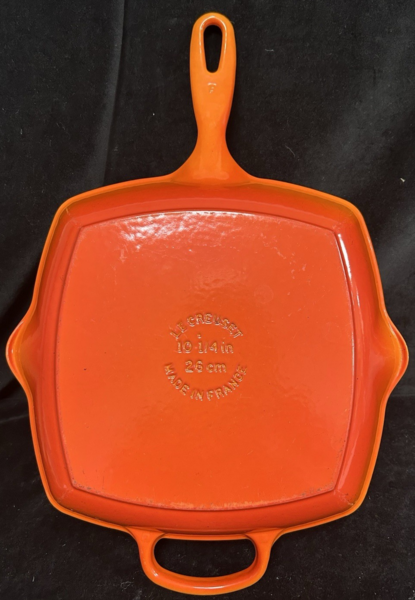 Le Creuset Cast Iron Griddle Pan Size 26 Volcanic Orange | Vinterior