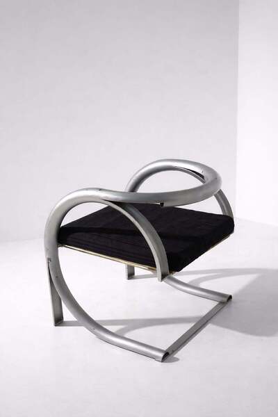 Rare Italian Modernist Prototype Armchair, Ferrotipi Mod, G.Malacrida P ...