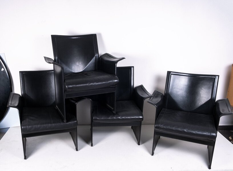 Model Korium Armchairs By Tito Agnoli For Matteo Grassi, 1970s, Set Of ...