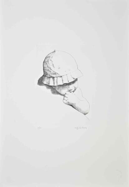 Sigfrido Olivaportrait Of Child Etching By Sigfrido Oliva 19911991 ...