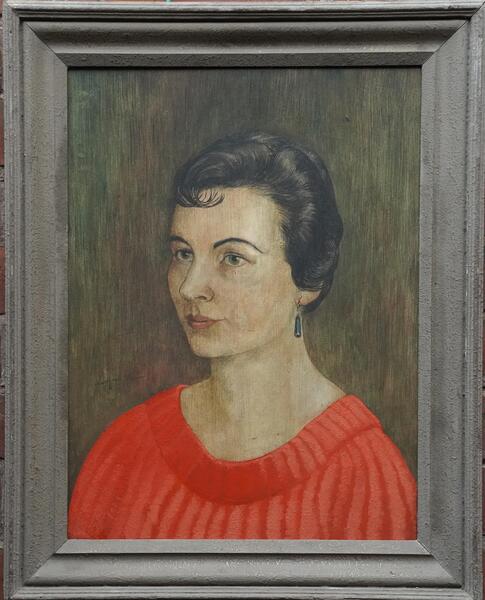 Glyn Morgan Portrait Of Miss Betty Macmillan Welsh Post Impressionist ...