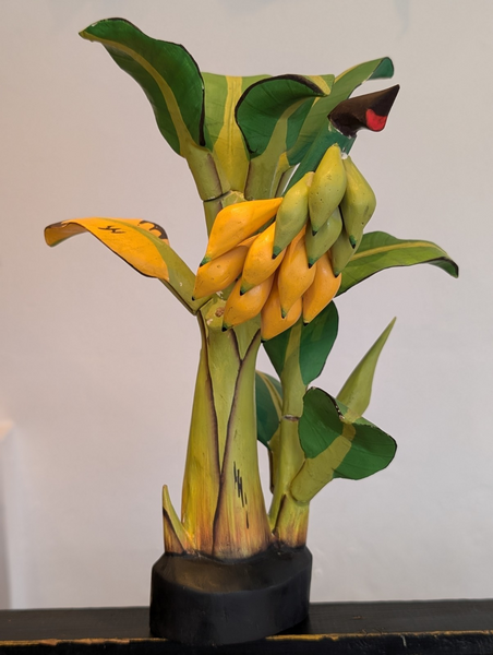 Vintage Mid 20th Century Italian Hand Painted & Carved Banana Plant Teaching Aid | Vinterior