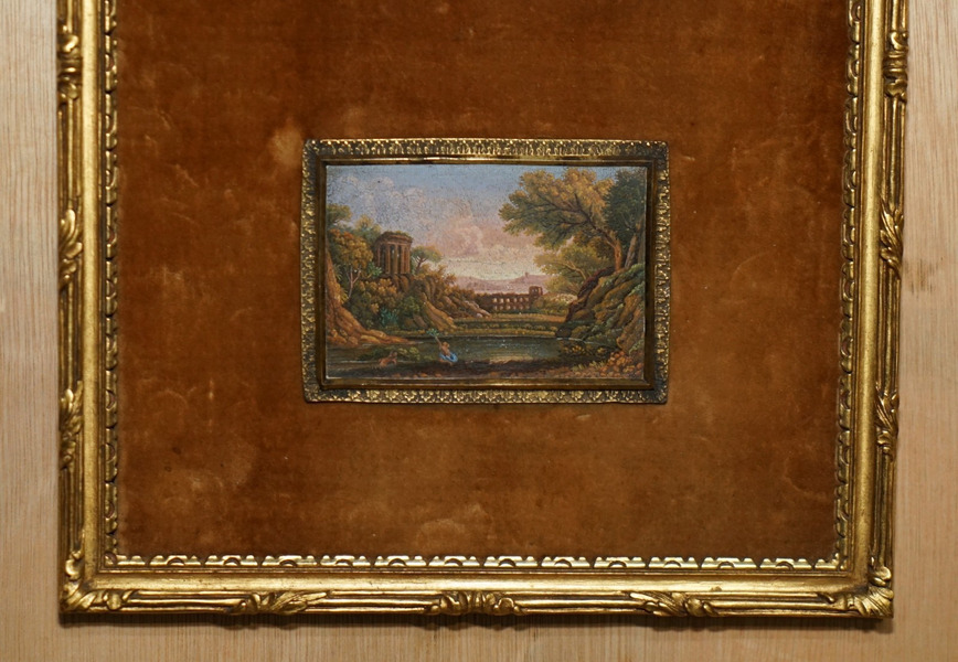 Pair Of Fine & Collectable Antique Circa 1820 Italian Rome Micromosaic ...