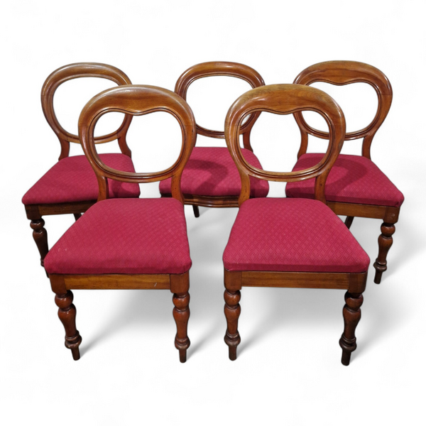 Victorian Balloon Back Chairs – Harlequin Set Of 6 Mahogany Dining ...