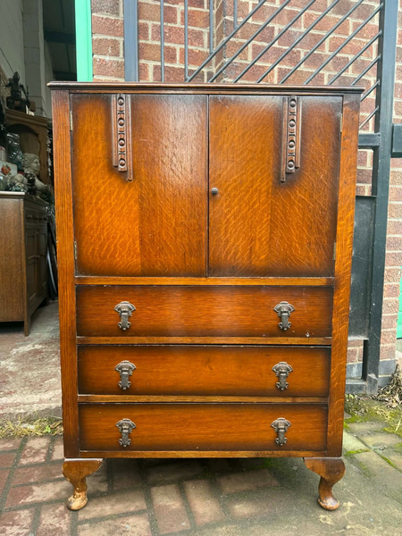 Custom Painted Upcycled Vintage Linen Cupboard Storage Unit With ...