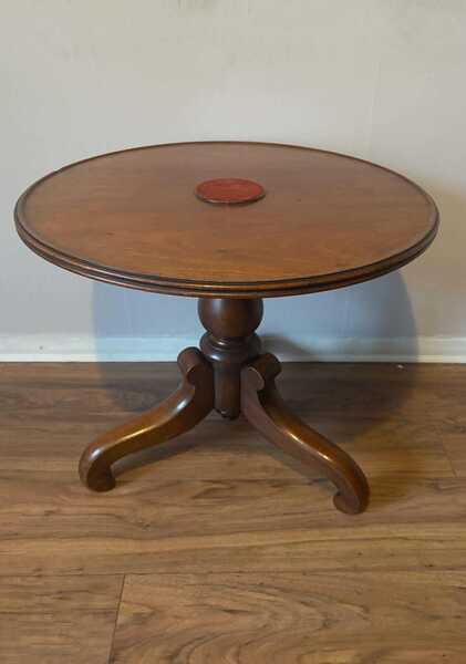 Antique Victorian Mahogany Tri Leg Side/Occasional Coffee Table | Vinterior