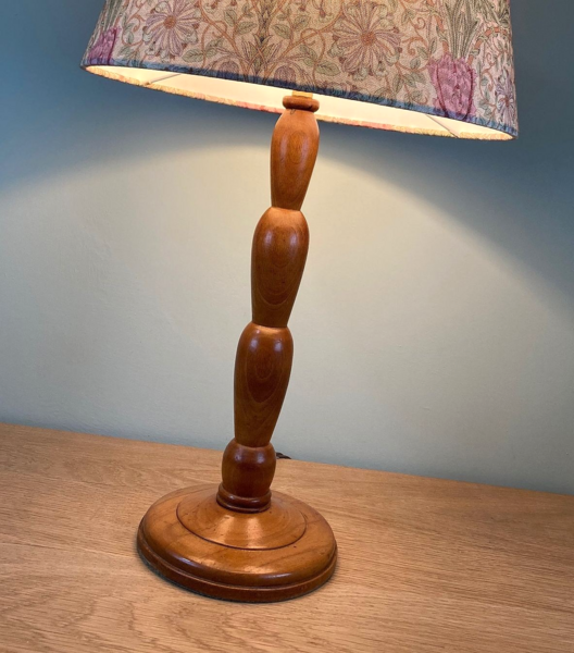 Antique Turned Wooden Table Lamp Base Early 20th Century Rewired ...