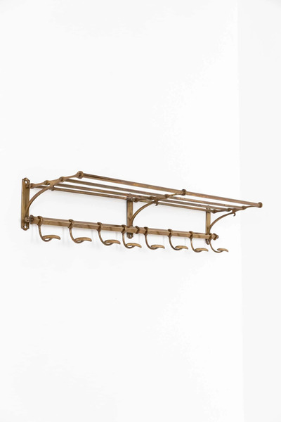 Art Deco Brass Wall Mounted Coat Rack | Vinterior