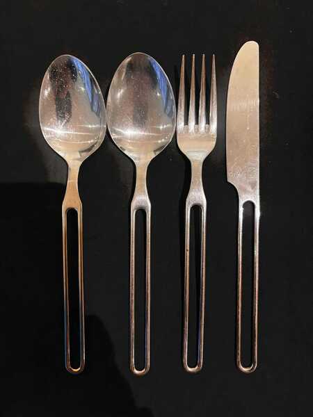 Vintage Ikea Japan Stainless Steel Dinner Flatware Pierced Cutout ...