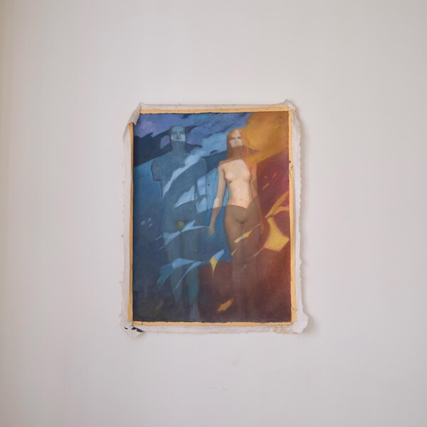 Vintage "Adam And Eve" Symbolist Oil Painting | Sweden | Vinterior