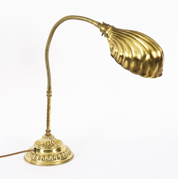 Art Deco Brass Shell Lamp Early 20th C | Vinterior