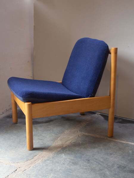 Vintage Ercol Modular 747 Lounge Chair Fully Restored Hand Dyed Blue ...