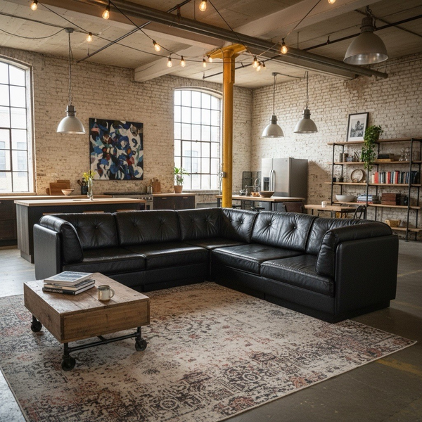 Vintage Modular Leather Corner Sofa 1960s 70s Heals De Sede Oulton ...