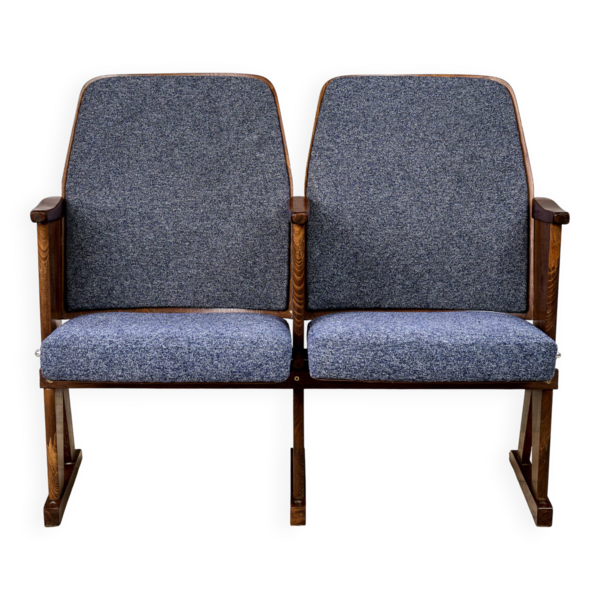 Vintage Blue Folding Cinema Chairs, 1970s Czechoslovakia | Vinterior
