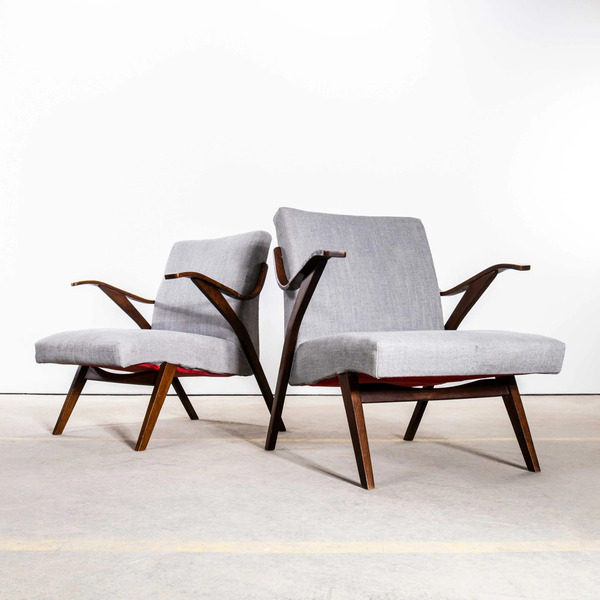 1950’s Frantisek Jirak For Tatra In Grey Slubbed Cotton – Upholstered ...