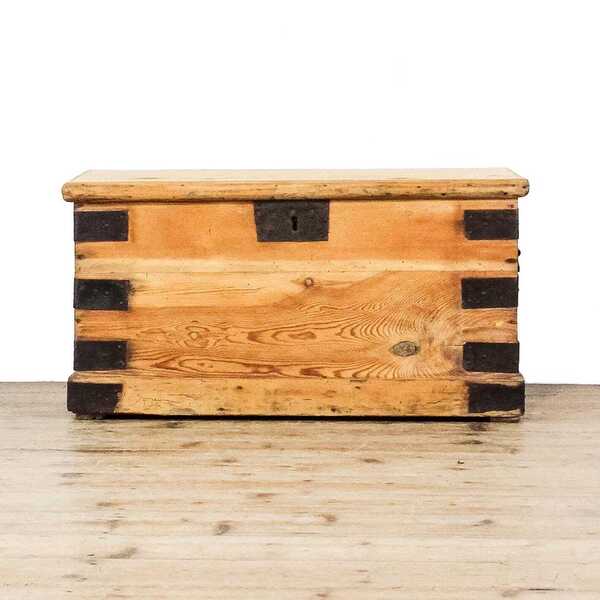 Antique Small Pine Trunk, 1800s | Vinterior