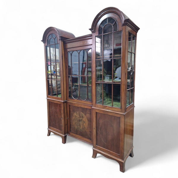 Large Dome Top Display Cabinet Antique 6 Door Arched Top Cabinet ...