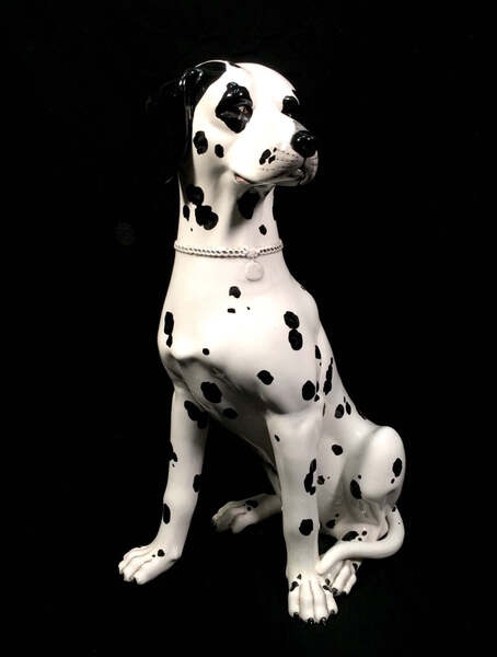 Vintage Large Life Size Italian Ceramic Dalmatian Dog Statue / Antique ...