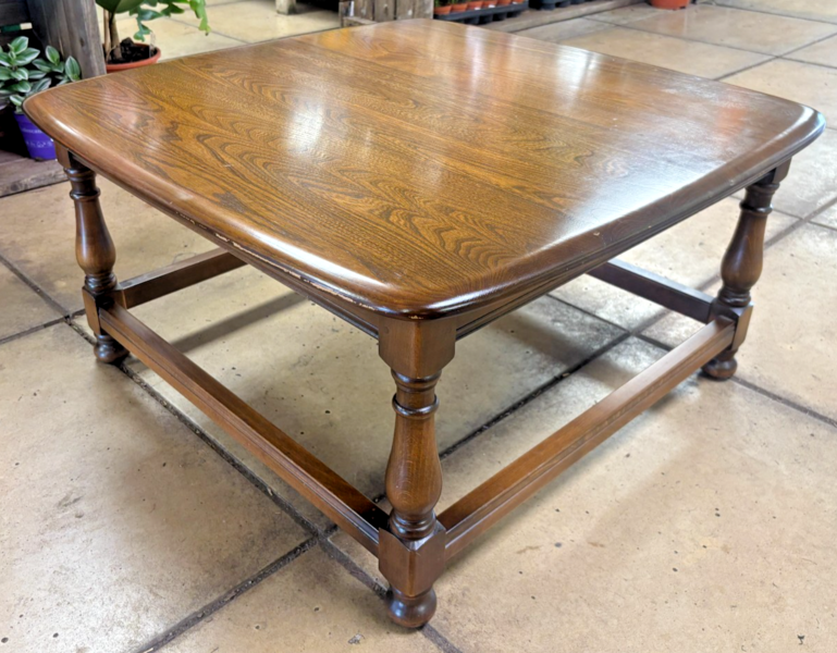 Retro Ercol Golden Dawn Low Square Coffee Table As Found | Ercol ...