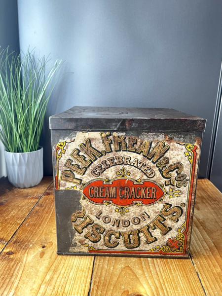 Antique Edwardian Peek Frean & Co Cream Cracker Biscuit Shop Counter ...