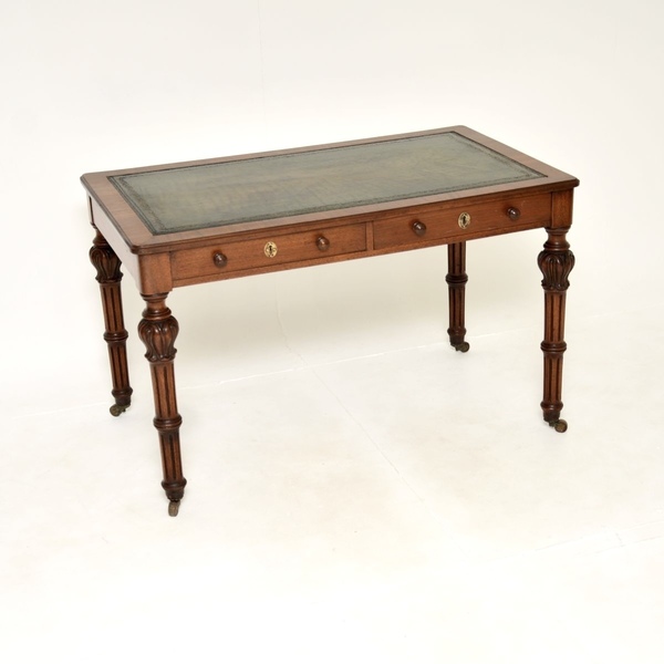 Antique William IV Walnut Partners Writing Table / Desk | Vinterior