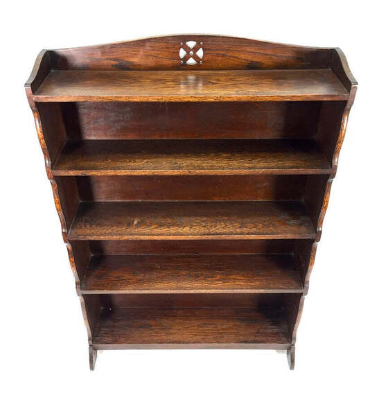 Antique Wooden Solid Oak Bookcase / Book Shelf Display Rack ...