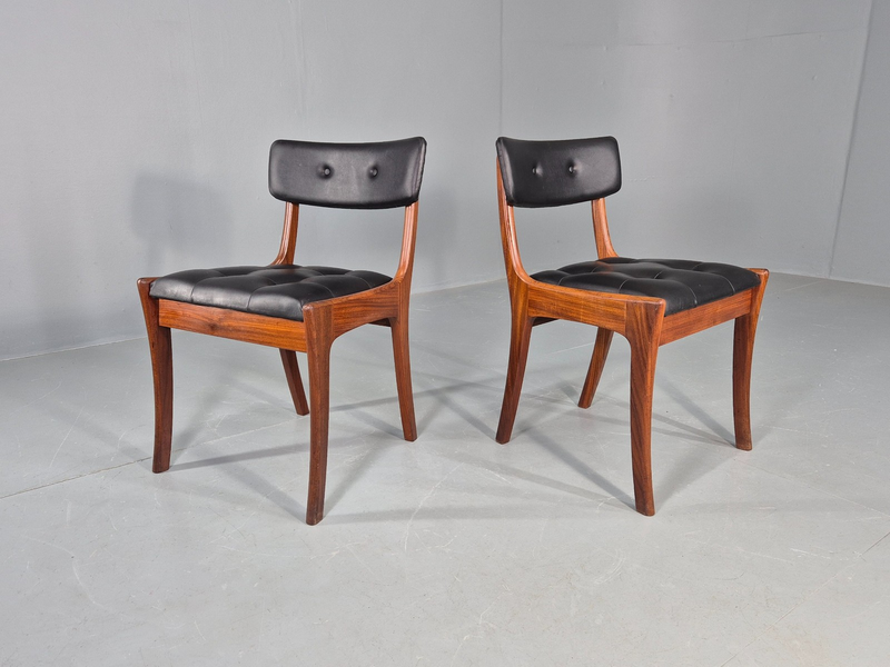 2 Vintage Dining Chairs Vanson Peter Hayward Design Retro Mcm Teak ...