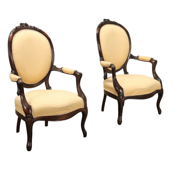 Armchairs Baroque Style Beech Padding XX Century | Vinterior