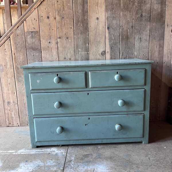 Victorian Painted Pine Chest Of Drawers | Vinterior