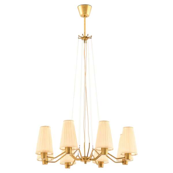 Hans Bergström Brass & Fabric Ceiling Lamp By Asea, 1950s | Hans ...