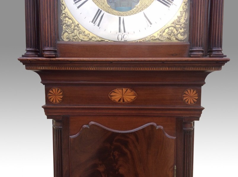 Inlaid Mahogany 18th Century Antique Longcase Grandfather Clock By ...
