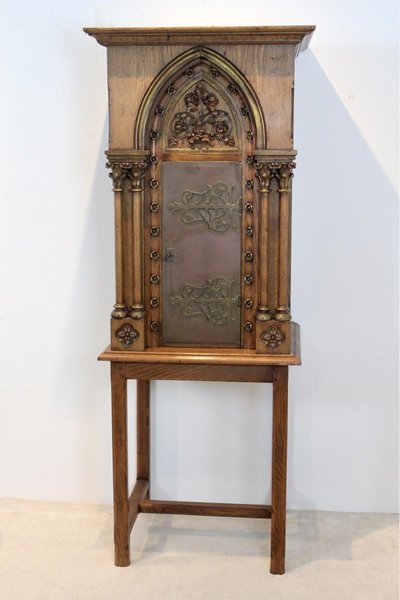 1920s Art Deco Oak 1-Door 0-Drawer Storage Cabinet | Vinterior