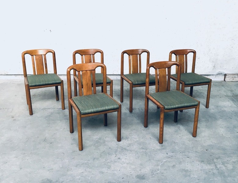 1970s German Design Set Of 6 Dining Chairs In Oak | Vinterior