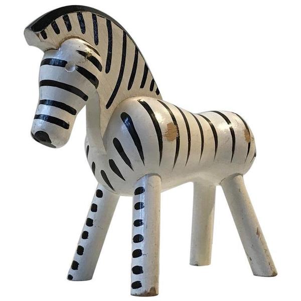 Kay Bojesen, Vintage Painted Zebra Figure, 1950s | Kay Bojesen | Vinterior