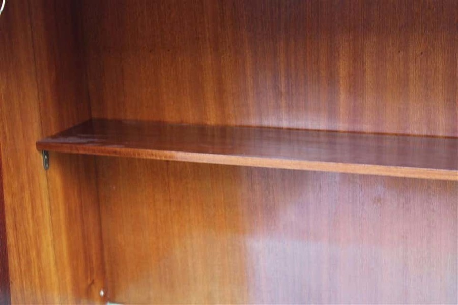 Minimal Italian Mid Century Geometric Cabinet Bar Mahogany Dassi Milano ...